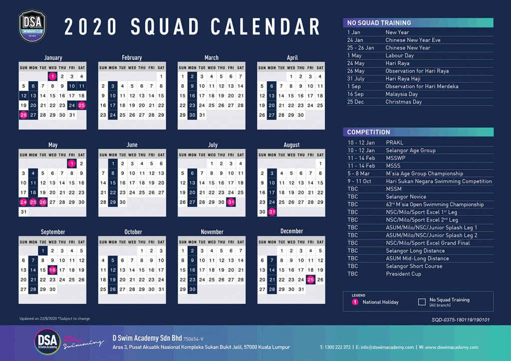 2020_Squad-Calendar | DSA Swim Team | DSA