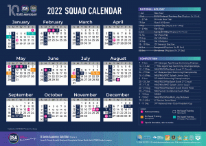 2022_Squad-Calendar | DSA Swim Team | D Swim Academy (DSA)