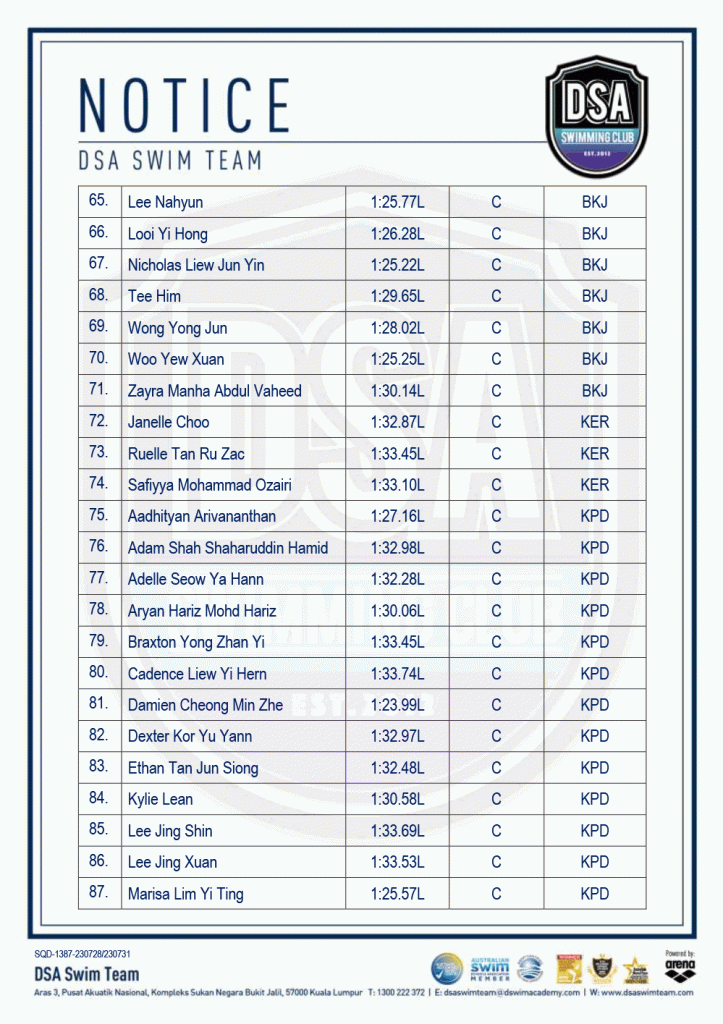 DSA Swimming Club| DSA Swim Team | D Swim Academy